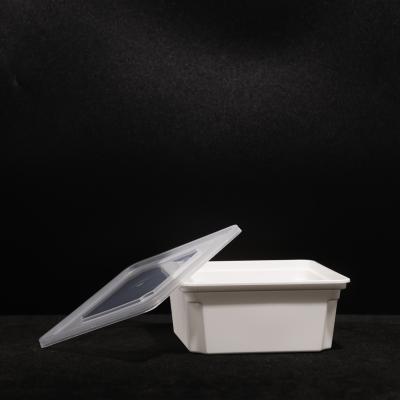 China Customized PP Plastic Sandwich Lunch Box 400pcs Snap On Lid Rectangular BPA Free for sale