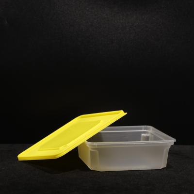 China 620ml Square PP Lunch Box with Snap On Lid 136x113x46mm BPA Free Leak Proof for Hot and Cold Food for sale
