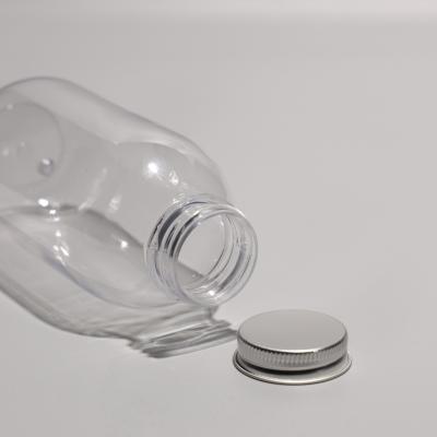 China 300ml Transparent PET Bottle with Aluminum Cap - BPA-Free Food Grade Container for Beverages for sale