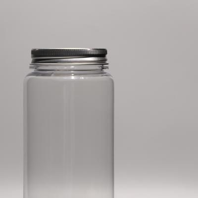 China 500ml Clear Plastic PET Bottle with Aluminum Cap for Juice and Beverage Storage - Custom Logo Available for sale