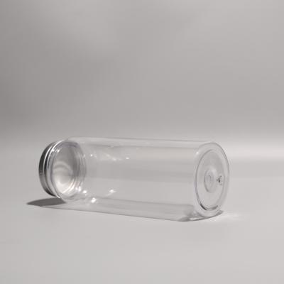 China 500ml Round PET Plastic Bottle with Aluminum Screw-On Lid - SGS FDA Certified Food Grade Packaging for sale