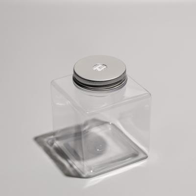 China Customized PET 500ml Square Plastic Bottles for Cold Beverages with Screw Cap for sale