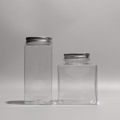 China Rectangular PET Juice Bottles Plastic Boba Tea Bottles Customized With Tight Seal for sale