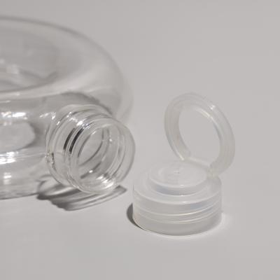 China Transparent 500ml Clear Plastic PET Bottle With Customized In Aluminum/Plastic Caps for sale