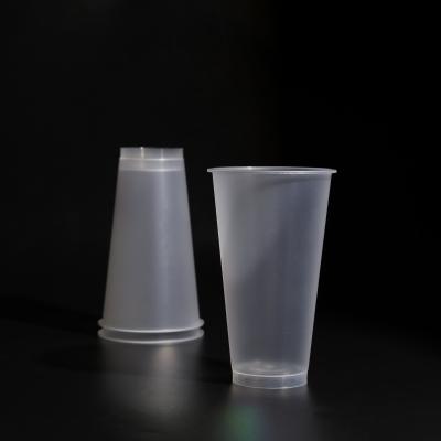 China 17 OZ Disposable PP Cup with Flat and Dome Lid for Beverages 500pcs FDA Certified for sale