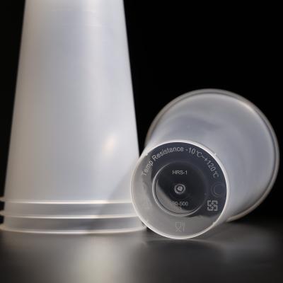 China PP Disposable Plastic Cold Beverage Cups 500pcs with Flat Dome Lids 90x145mm BPA Free for sale