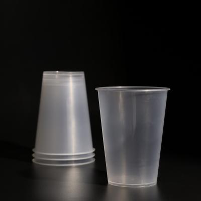 China Custom Logo BPA Free Disposable PP Cup 400ml with Lid for Boba Tea for sale