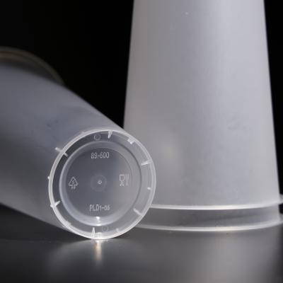 China Customized Logo Disposable PP Round  Plastic Cup With Lid For Cold Juice for sale