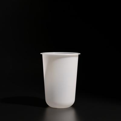 China Custom Logo Plastic PP Cups with Flat/Dome Lids - 500ml/700ml Capacity, FDA & SGS Certified Disposable Drinkware for sale