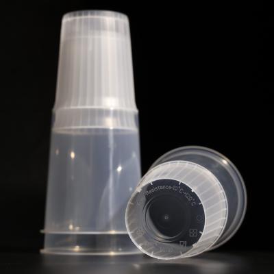 China 700ml Disposable Plastic PP Cup with Dome Lid for Boba Tea Cold Beverage for sale