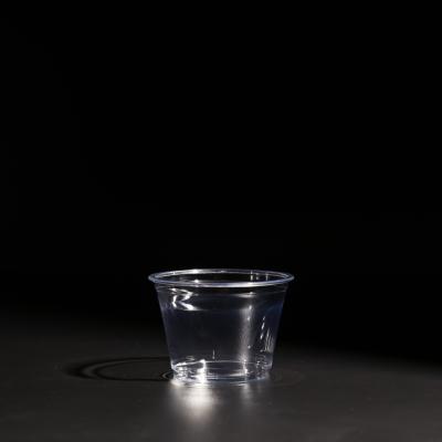 China 5.5oz Clear Plastic PET Cups with Lids and Straws - 78×55×50mm Disposable Cold Drink Containers for sale