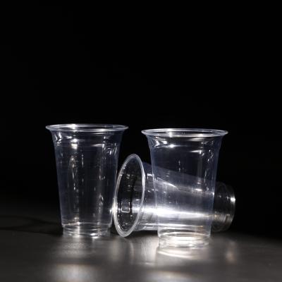 China Disposable 9oz Stackable PET Cups for Coffee Boba Tea Custom Printing for sale