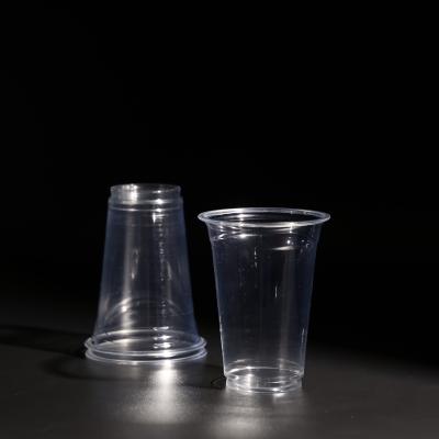 China Customized 10oz Eco Friendly Plastic PET Cups with Logo for sale