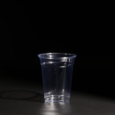 China OEM Disposable Stackable PET Plastic Cups 12oz 350ML with Lid BPA Free for sale