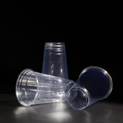 China 450ML Durable Plastic PET Cups for With Dome/Flat Lid For Cold Beverages for sale