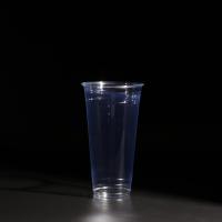 China Food Grade PET Plastic Boba Tea Cups 20oz 100% BPA Free 15.5g Stackable Disposable for sale