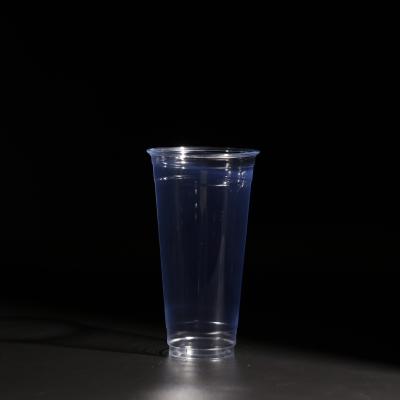 China Food Grade PET Plastic Boba Tea Cups 20oz 100% BPA Free 15.5g Stackable Disposable for sale