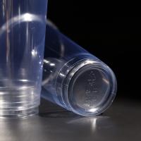 China BPA Free 20oz Disposable PET Cold Drink Cups with Dome Lid 89x53x160mm for sale
