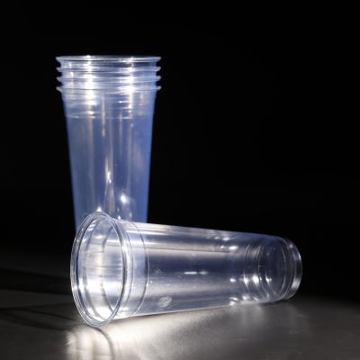 China 24oz Stackable PET Plastic Cups 89x53x180mm BPA Free Disposable for Parties for sale