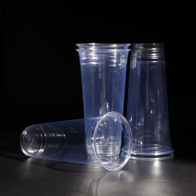 China 20oz Leakproof Stackable Clear Disposable PET Cup for Cold Beverages 50pcs for sale