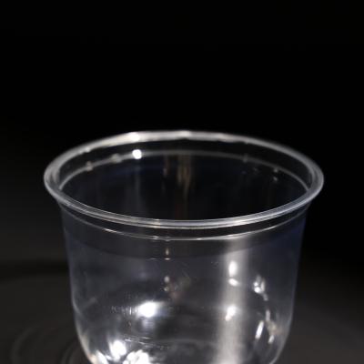 China 12oz 360ml Clear PET Plastic Drinking Cups FDA Certified Stackable Disposable 50 Pack for sale