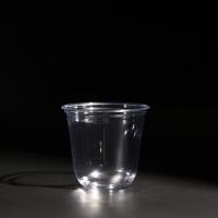 China 10oz Disposable PET Plastic Cup 89x45x80mm Food Grade U Shape for Juice Milk for sale