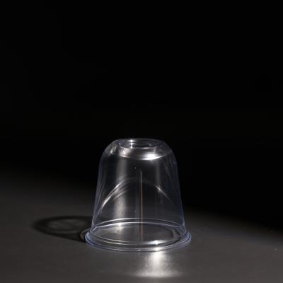 China 10oz Custom Logo Disposable PET Cup - 89×45×80mm Stackable Food Container with ISO9001/FDA/SGS Certification for sale