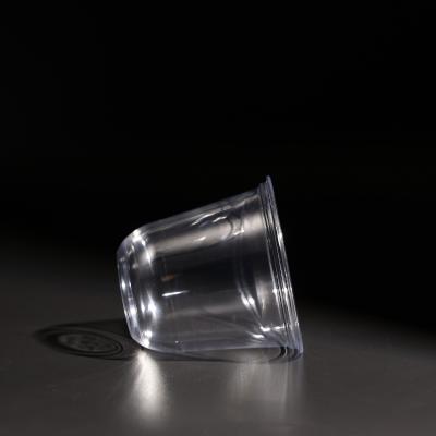China U-Shape Stackable Disposable PET Plastic Cup 10oz 89×45×80mm for Cold Coffee and Beverages for sale
