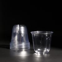 China 10oz Custom PET Disposable Plastic Drinking Cups - BPA-Free Cold Beverage Containers with Logo Printing for sale