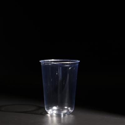 China Food Grade 16oz PET Plastic Cups with Lid for Juice Cold Beverages Disposable for sale