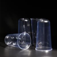 China 24oz Food Grade PET Plastic Cups with Lids Disposable 89x44x153mm for sale
