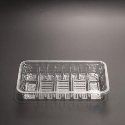 China 157x97x20mm Clear PET Disposable Food Plate - Leak-Proof Plastic Container for Vegetables & Takeaway for sale
