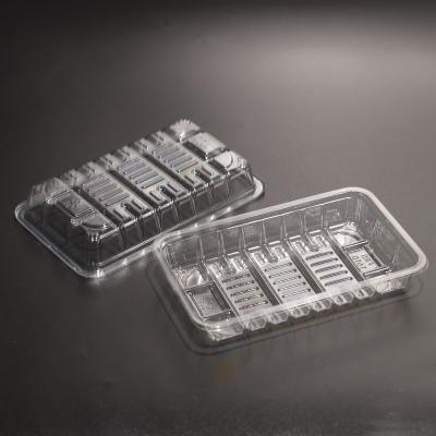 China PET Rectangular Food Storage Tray 157×97×20mm BPA-Free Plastic Container for Fruits Vegetables for sale
