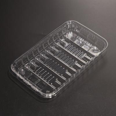 China Custom 7-Inch PET Food Tray for Fresh Vegetable Packaging - BPA-Free, Stackable, 6.5g Weight for sale