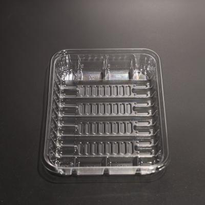 China PET Plastic Food Tray 185x138x25mm BPA Free Eco Friendly Disposable Customizable for Catering Events for sale