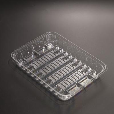 China Custom Color PET Food Tray 185x138x25mm | Microwave Safe Disposable Container with SGS/FDA Certification for sale