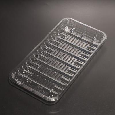 China Disposable PET Plastic Food Tray 235x125x20mm - BPA Free, SGS/FDA/ISO9001 Certified for sale