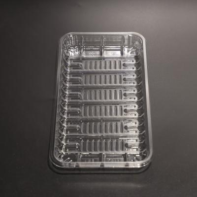 China SGS Certified PET Disposable Food Tray 235x125x20mm Leak Proof Rectangular Plastic Packaging for sale