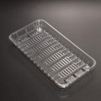 China BPA-Free Rectangular Plastic Food Tray - 14g PET Material, Microwave & Dishwasher Safe for Fresh Fruit Packaging for sale