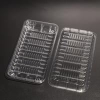 China 235×125×20mm Biodegradable Plastic Food Tray | 14g Disposable PET Container with Custom Logo Printing for sale