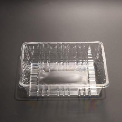 China Customized PET Plastic Rectangular Food Tray 168x137x35mm for Fresh Fruit Disposable for sale