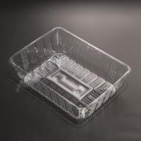 China Disposable Rectangular Plastic Food Tray Eco Friendly For Bakery Shop for sale