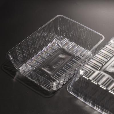 China Customized Logo Disposable Plastic Food Trays PET Packaging Container for sale