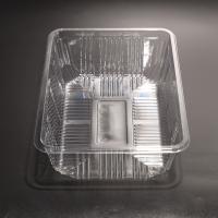 China Rectangular Disposable PET Food Tray 260x180x65mm BPA Free Custom Logo for sale
