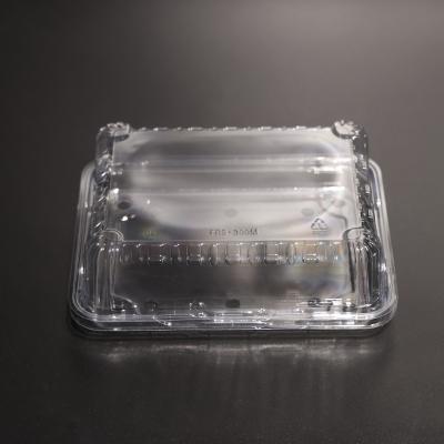 China Leak Proof Clear Plastic PET Food Container 170×135×50mm with Freezer Safe Design and SGS/FDA Certification for sale