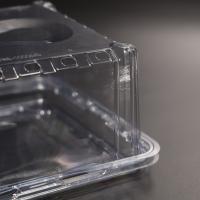 China PET Plastic Food Container 190×155×80mm Leak-Proof Storage Box with FDA & SGS Certification for sale