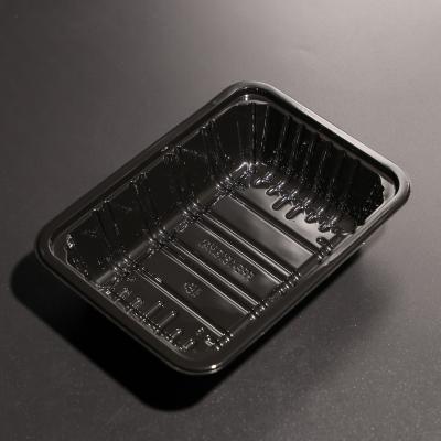 China Custom PET Plastic Food Tray 180x130x40mm for Fresh Meat Disposable Eco-Friendly for sale