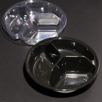 China Eco Friendly Disposable 3 Compartment BPA Free Plastic Food Tray 22.5g for sale