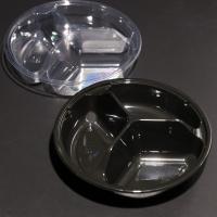 China BPA Free Round PET Plastic Food Tray 175mm Disposable Cold Food Serving Plate for sale