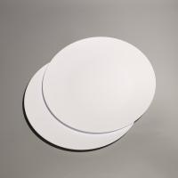 China Recyclable PS Food Grade Plastic Food Tray 26mm Round Disposable Plate Custom Logo for sale